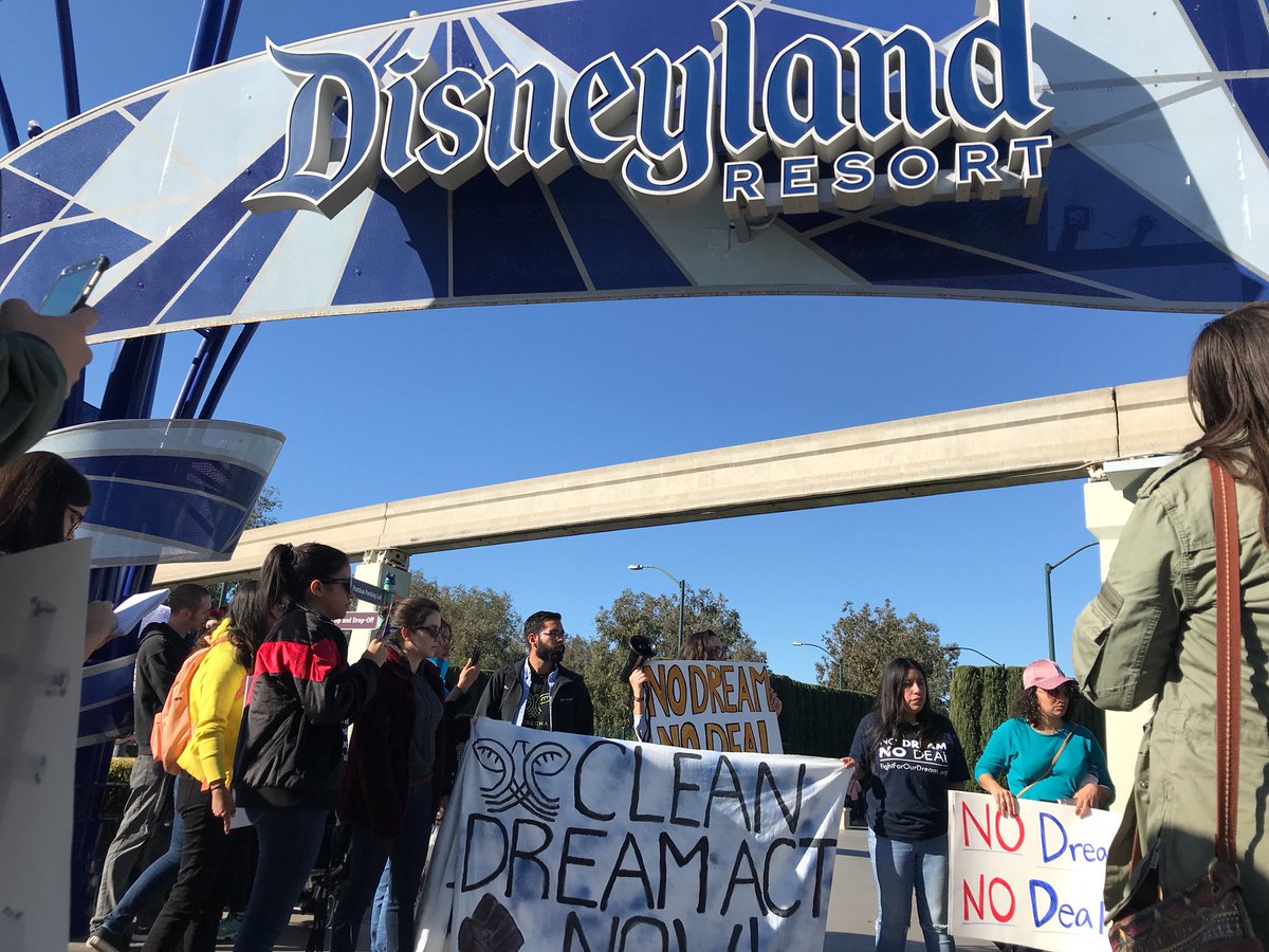 Illegal Aliens Block Disneyland to Protest for Immigration Deal