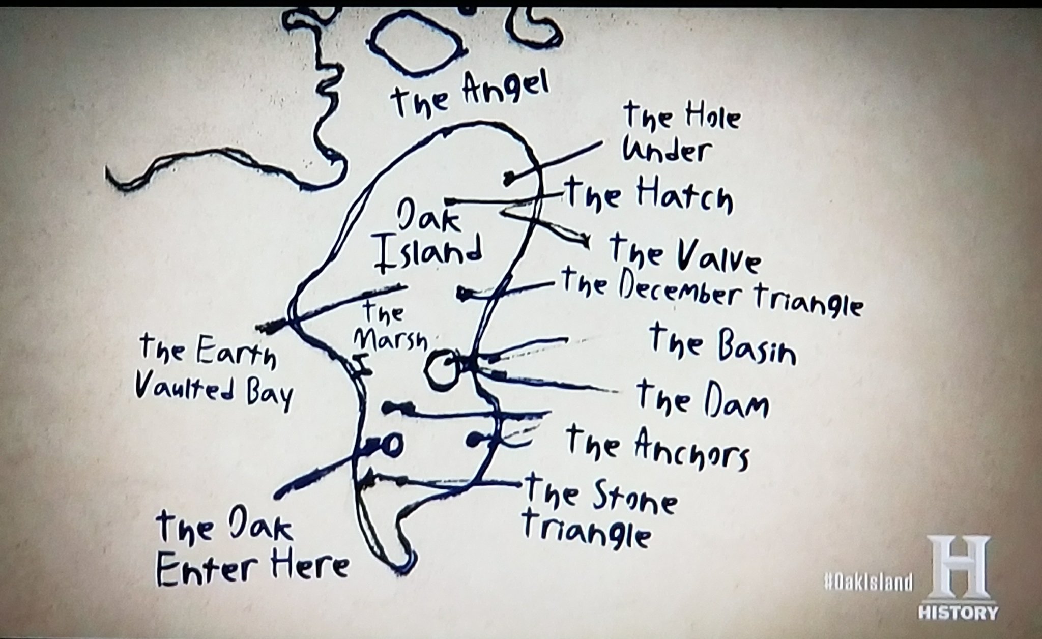 Oak Island Location Map