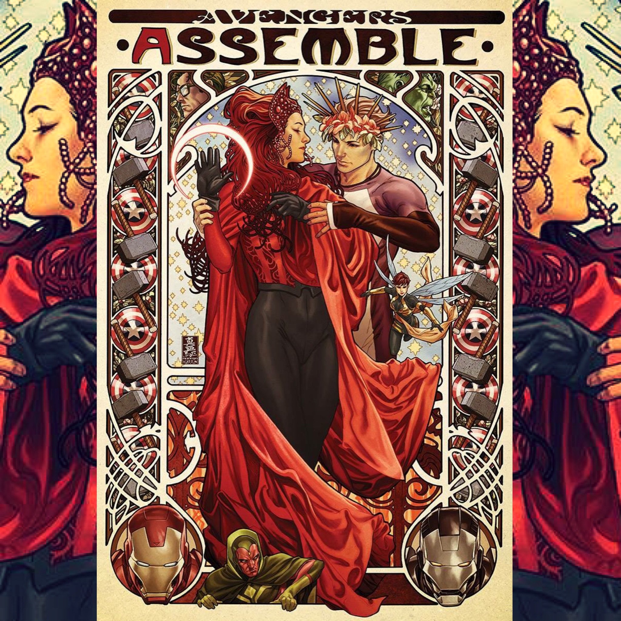 Stained Glass Scarlet Marvel