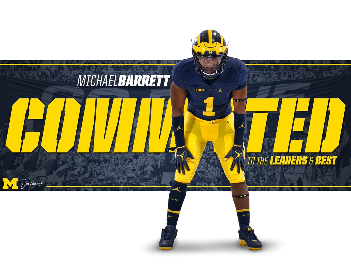 3* 2018 ATH Michael Barrett commits to Michigan : r/CFB