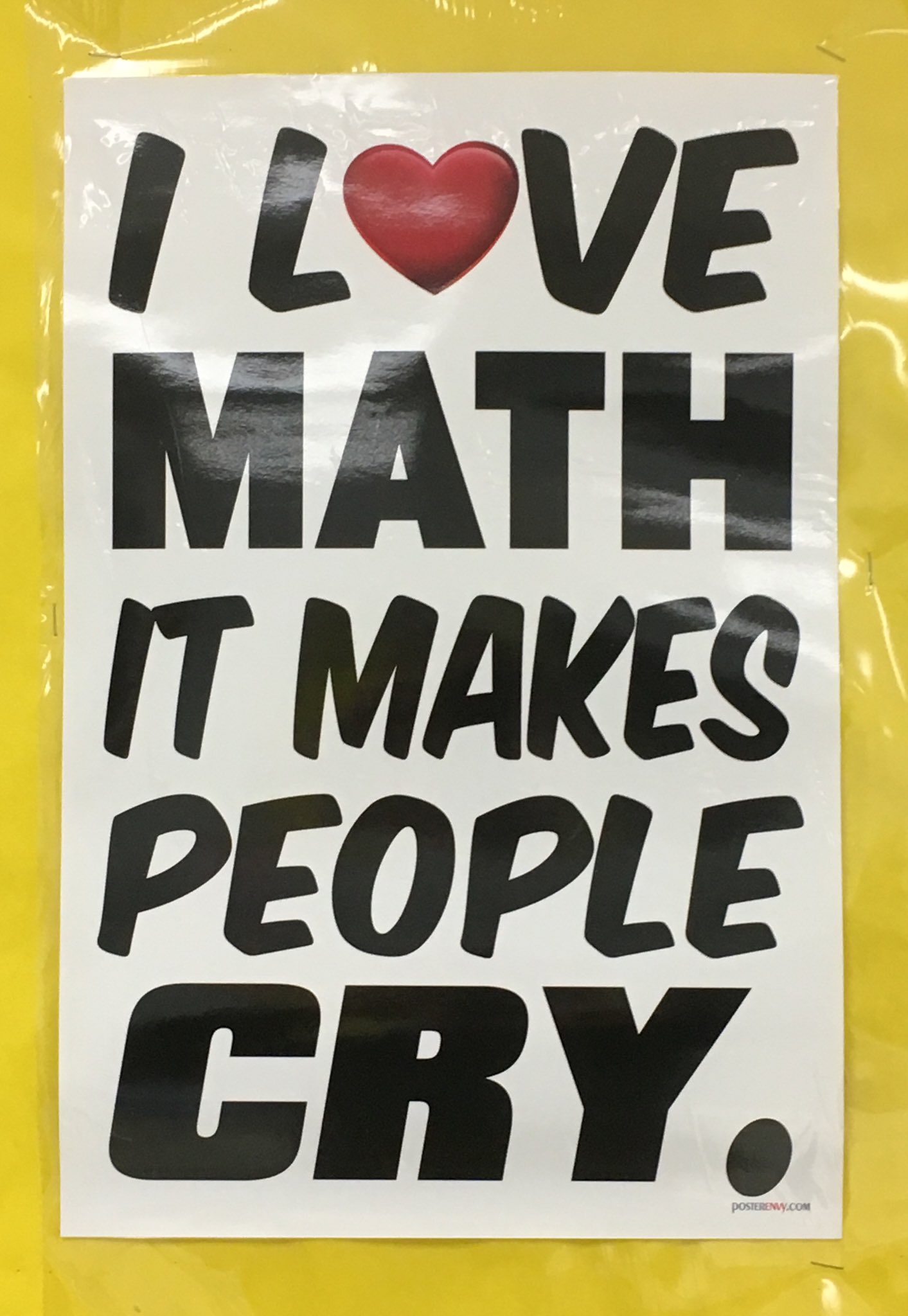 I Love Math It Makes People Cry Poster