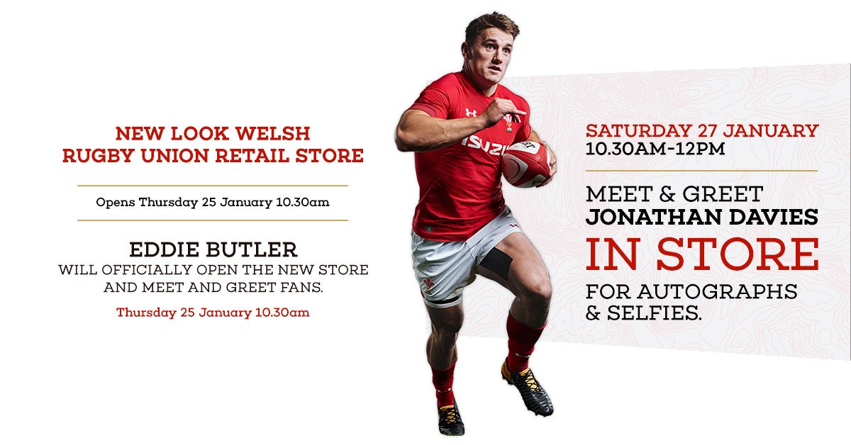? The new look Welsh Rugby store will be opened tomorrow at 10:30am by ...
