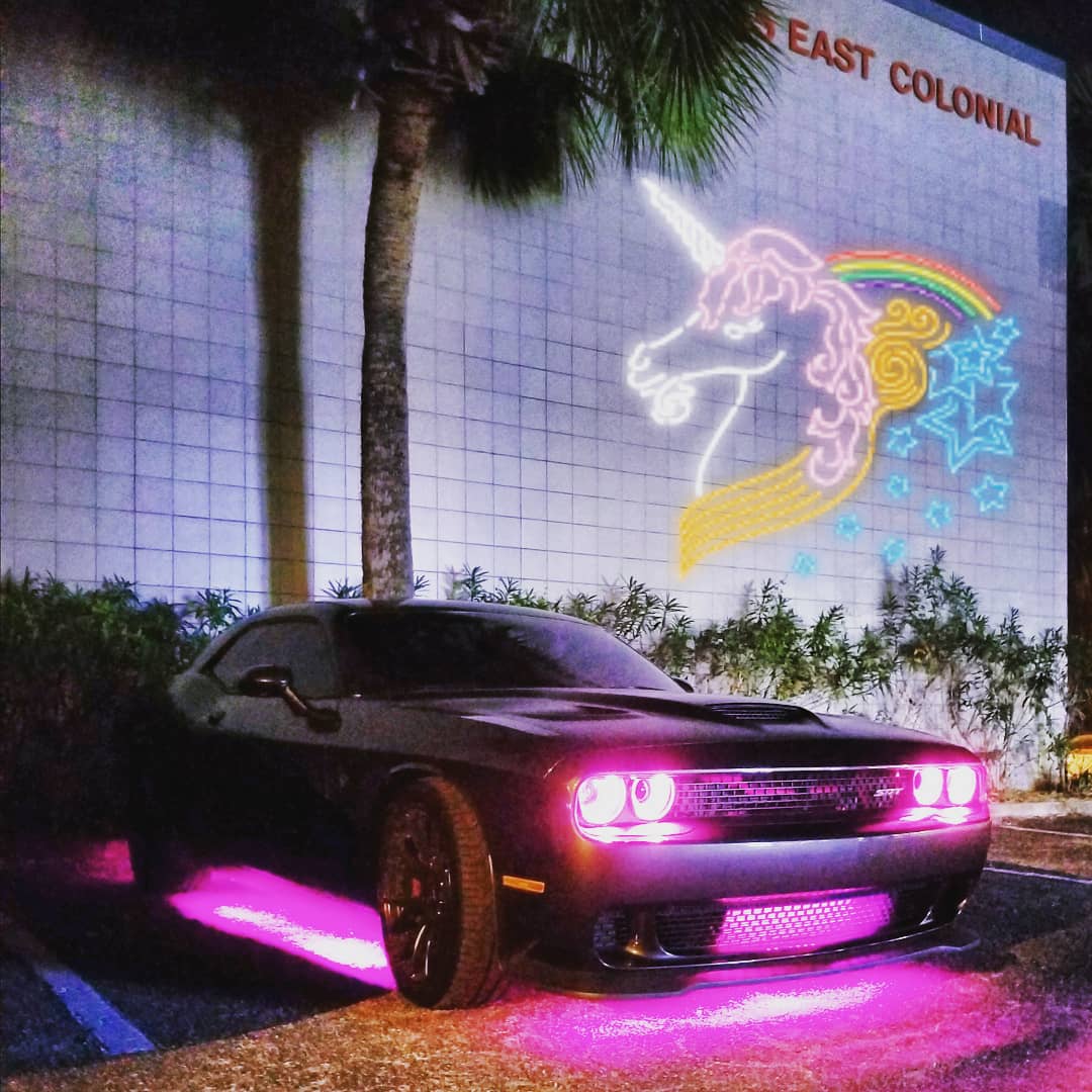 Purple Under Glow Dodge Challenger