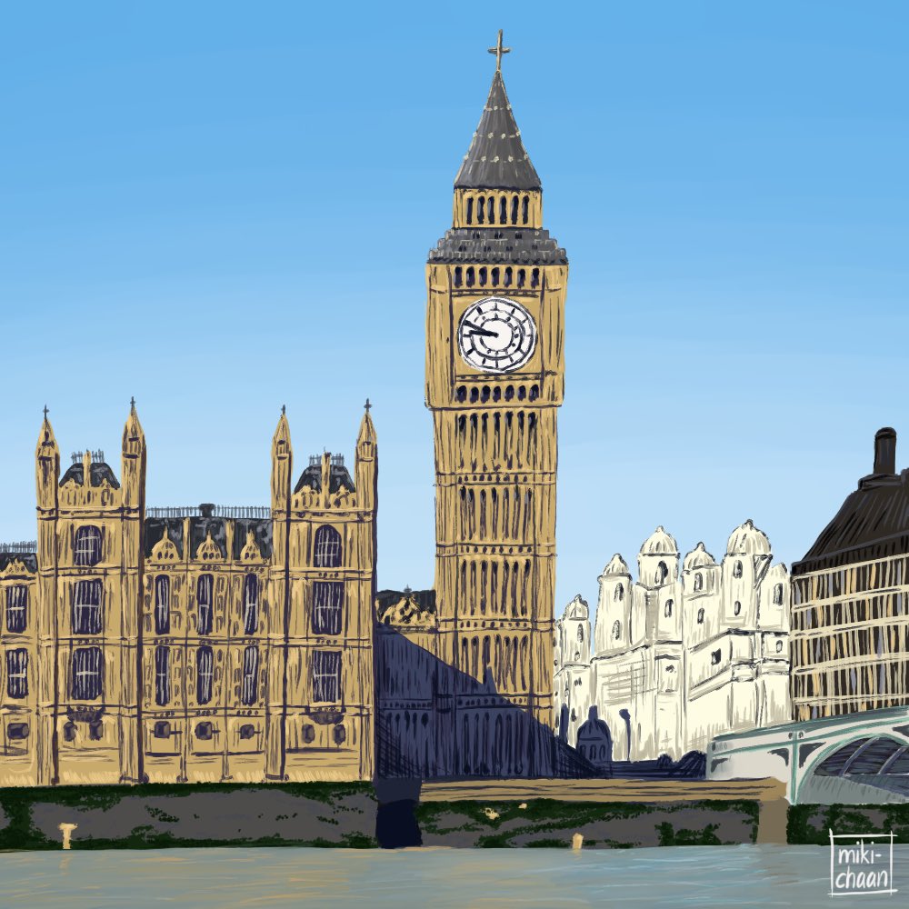 Realistic Big Ben Drawing