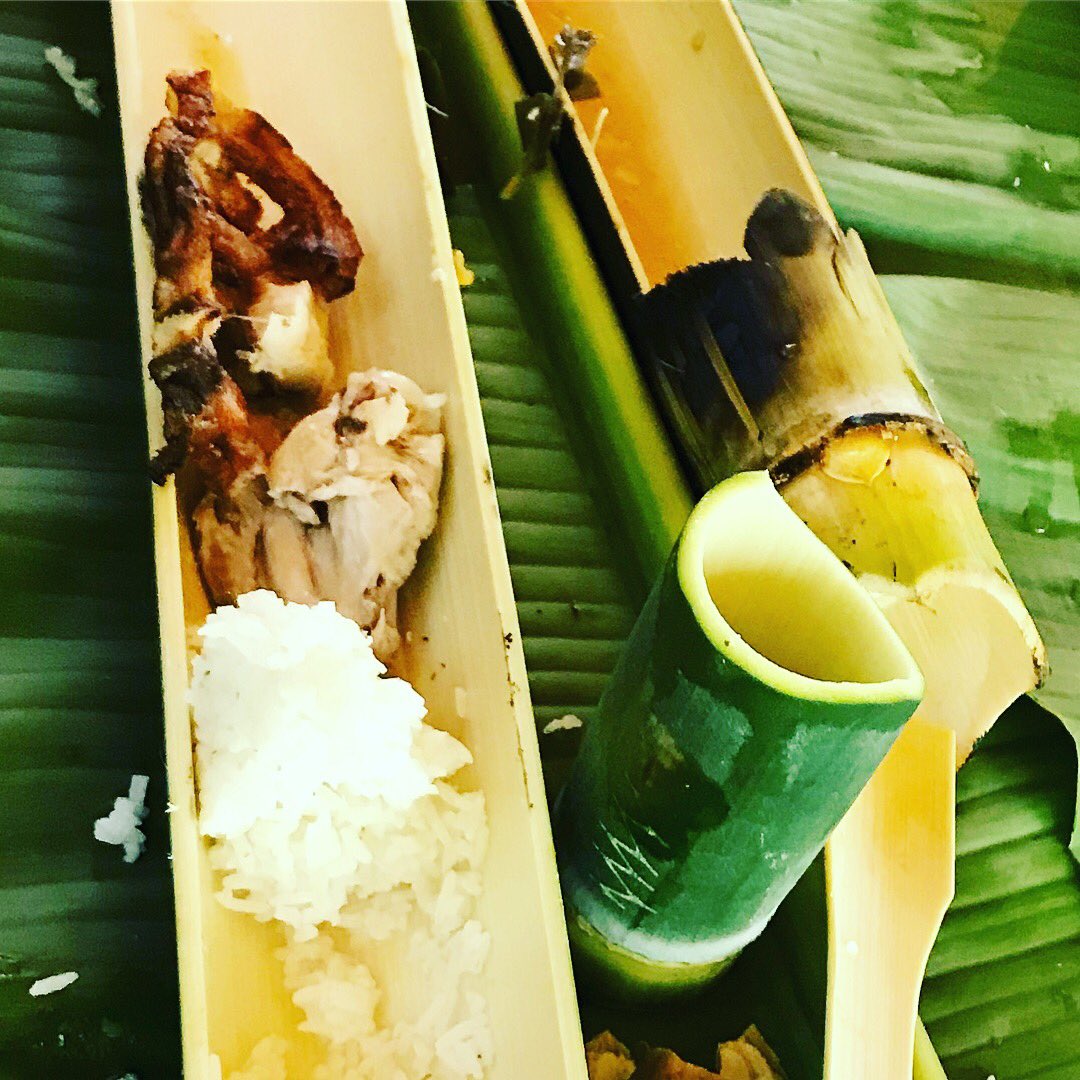 Learning to make fire & cook w bamboo, survive in jungle from this most ...