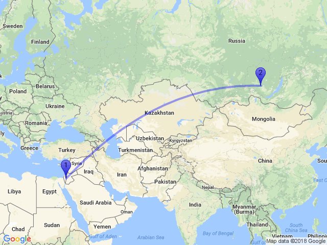 Map Of Israel And Russia