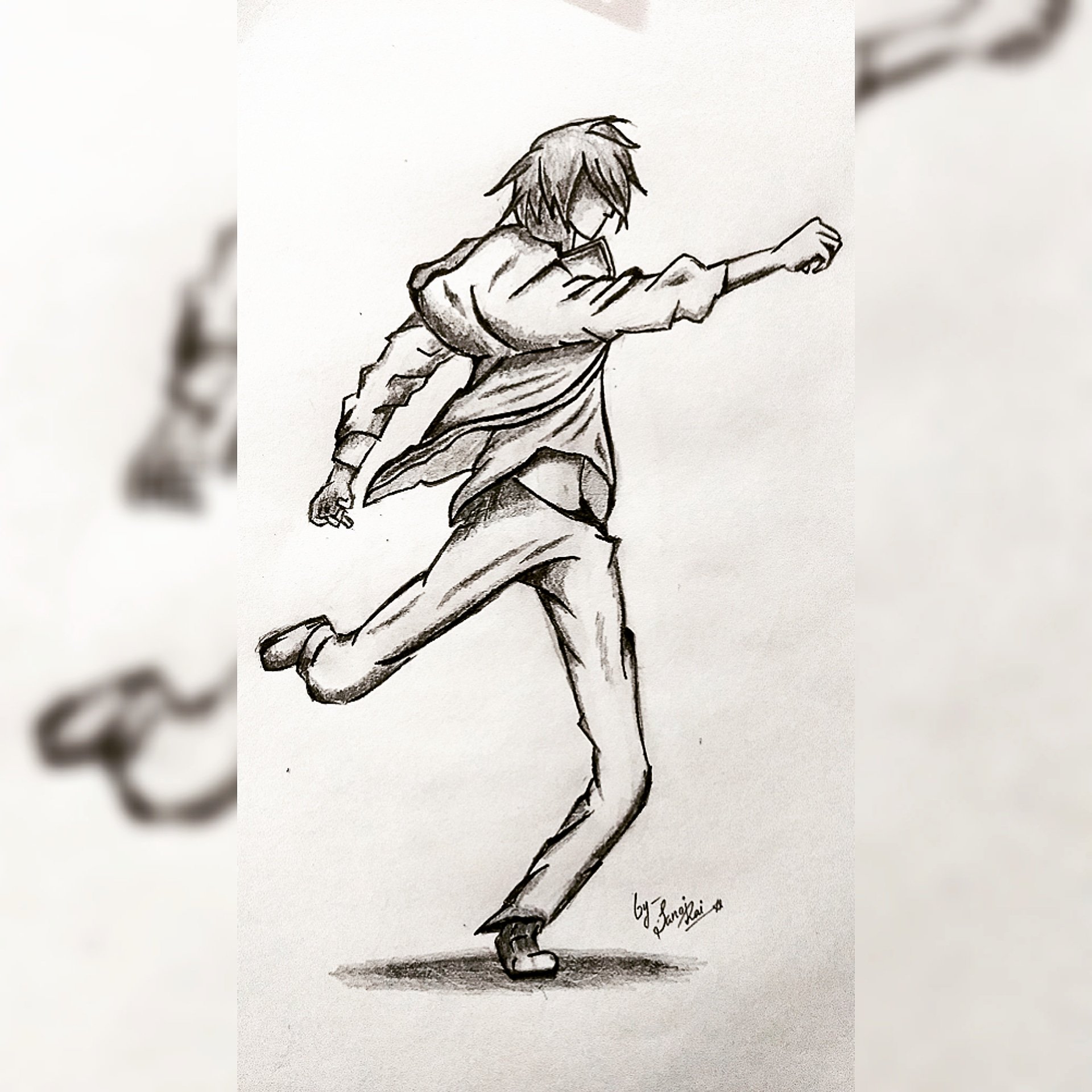 Anime Fighting Drawing
