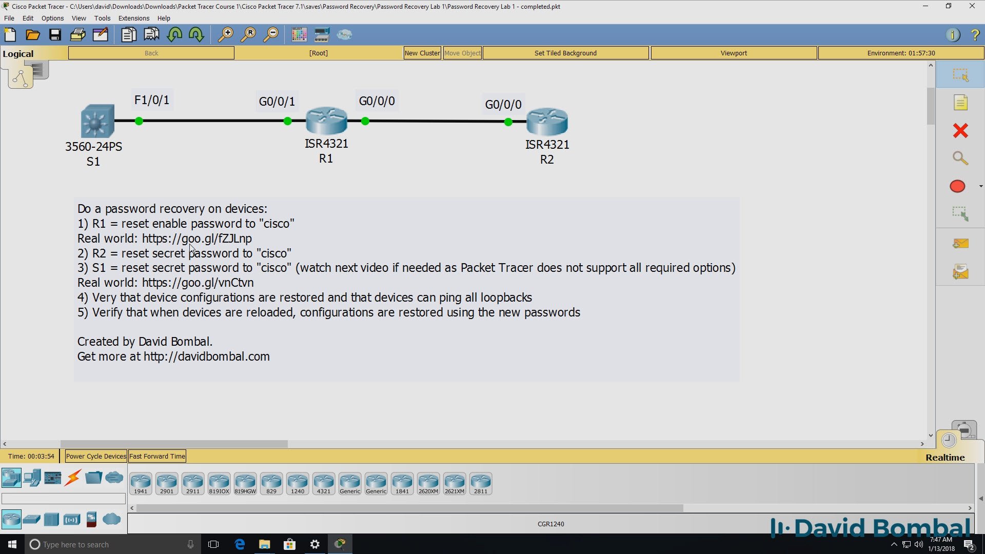 David Bombal On Twitter Cisco Ccna Packet Tracer Ultimate Labs Switch And Router Password