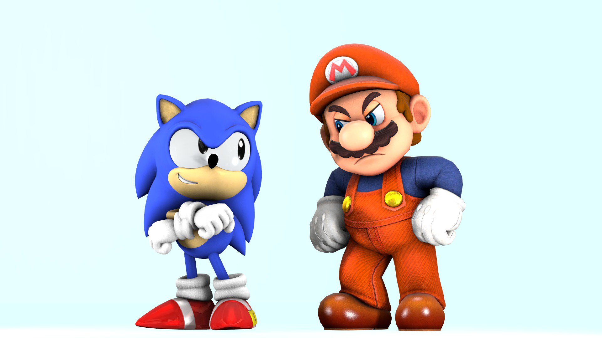 Classic Mario And Modern Mario