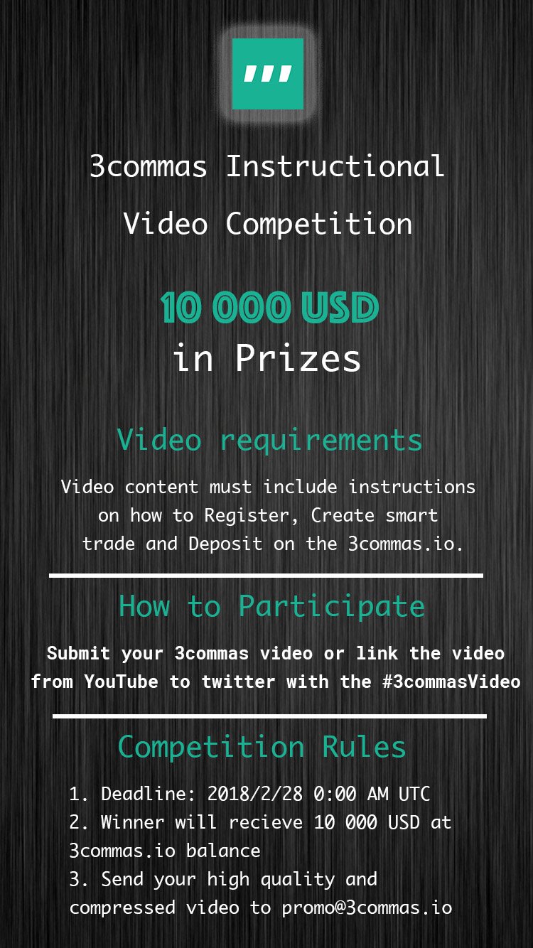 3commas.io Trading Tools on Twitter: "#3commas Instructional Video Competition! 10 000 USD in ...