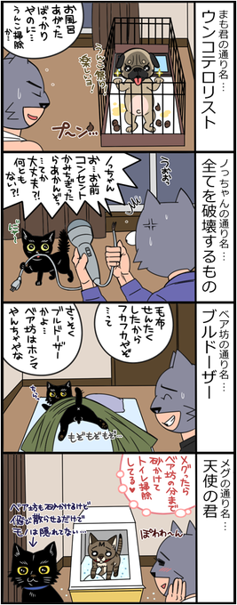 ワシの家族達の通り名（今考えた） ベアをやんちゃクソだと ツイッターで.. | ガス・ヘックマン さんのマンガ | ツイコミ(仮)
