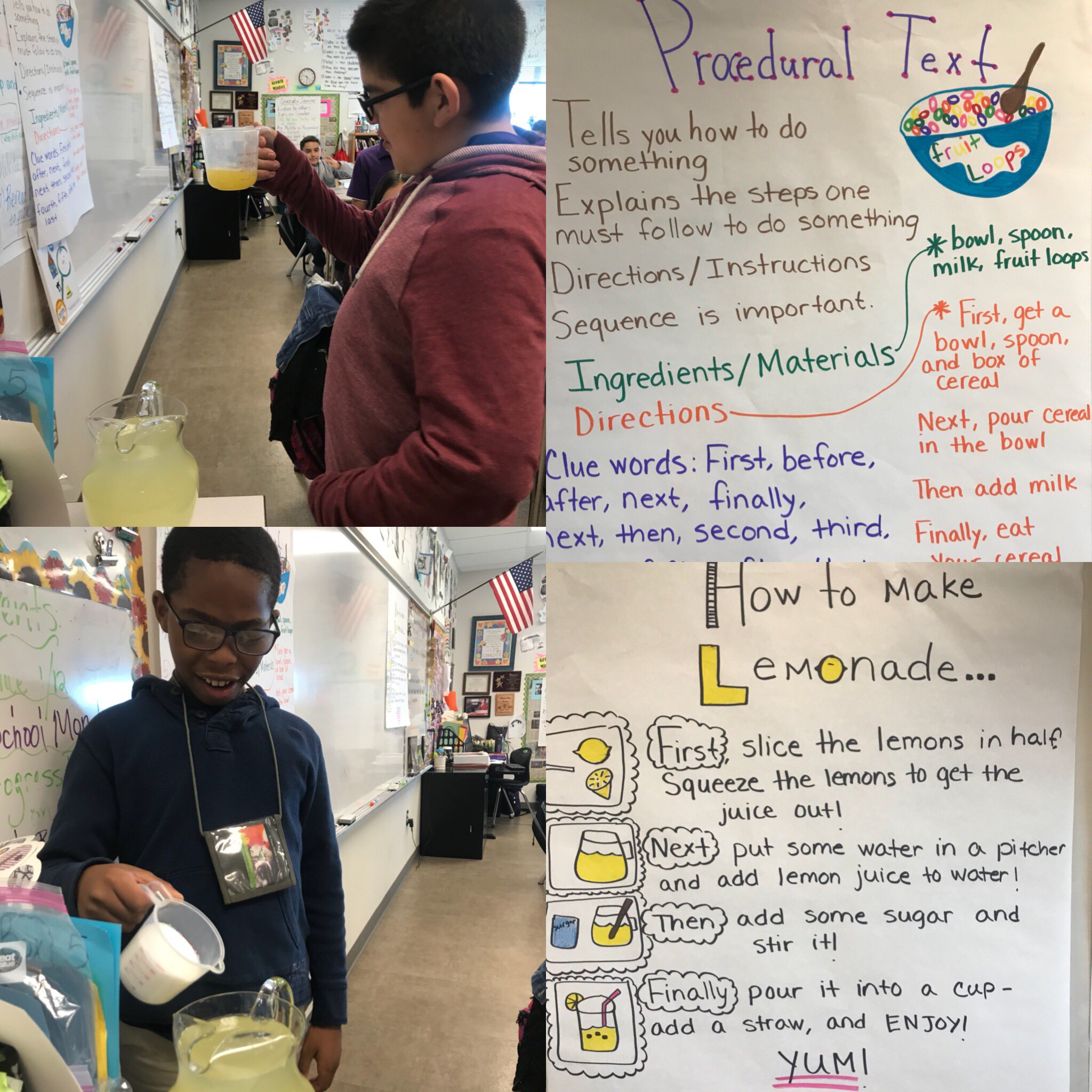 Gabriela Faivre on Twitter: "5th graders focusing on procedural text ...