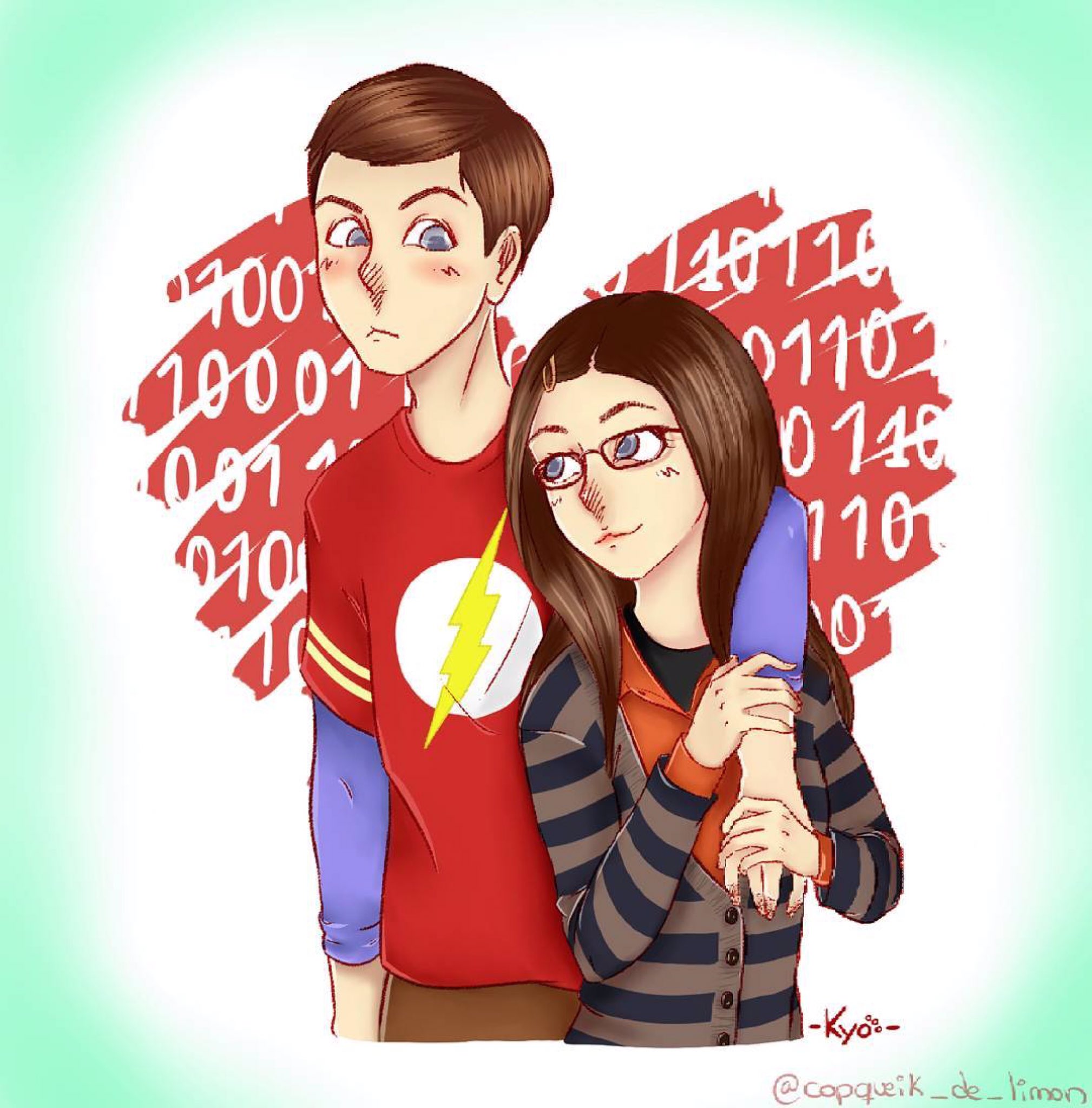 Sheldon Og Amy Fan Art