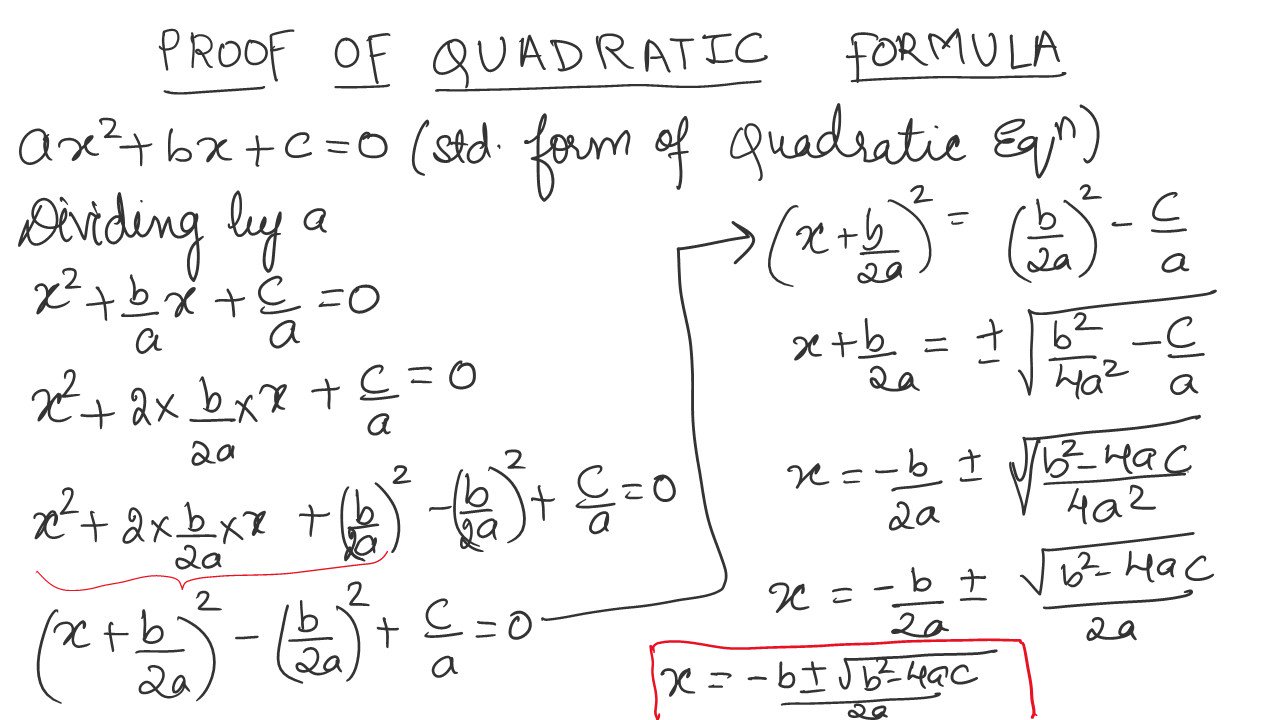Quadratic Formula Derivation