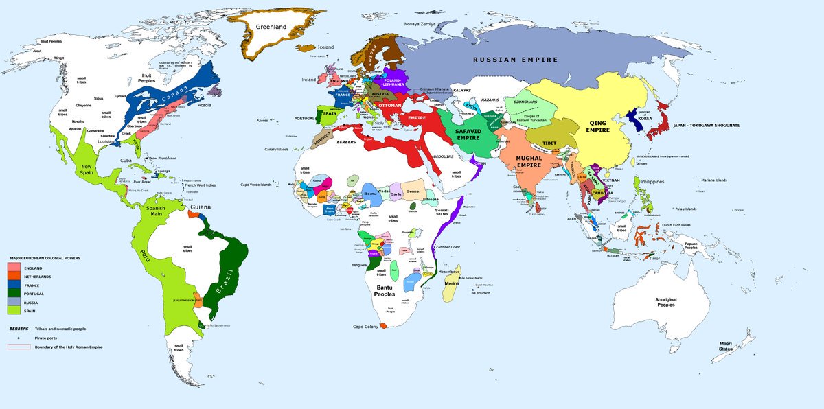 ¿Cómo se dividía el mundo en 1700? (Vía onlmaps) | El Orden Mundial - E ...