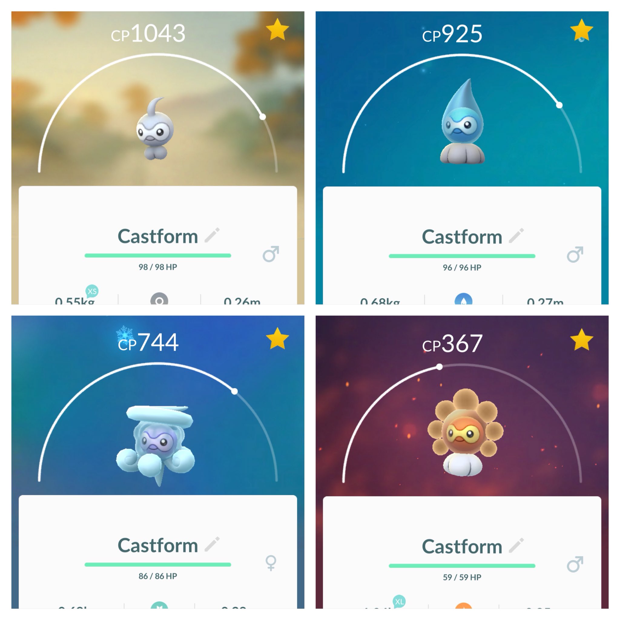 Pokemon Castform Forms