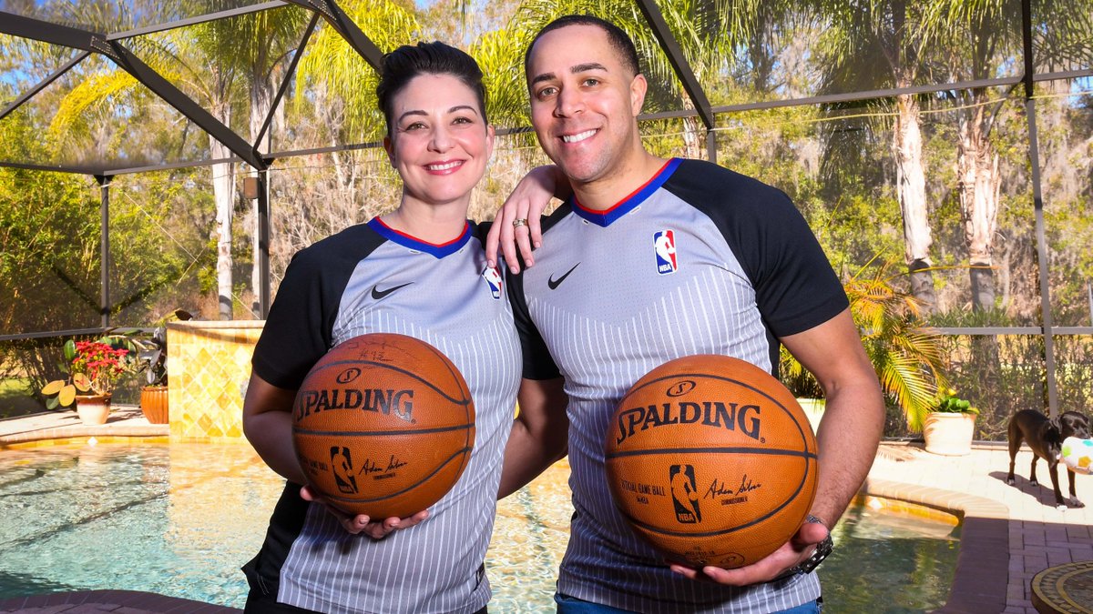 Love at first whistle: Married NBA referees Lauren Holtkamp and ...