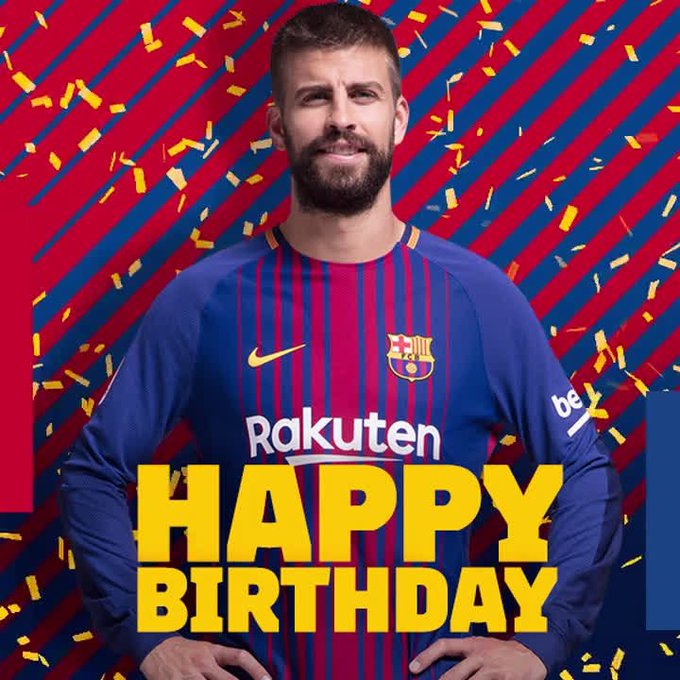 Gerard Pique's Birthday Celebration | HappyBday.to