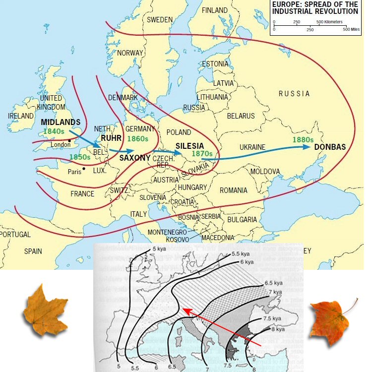 Industrial Revolution Map Europe