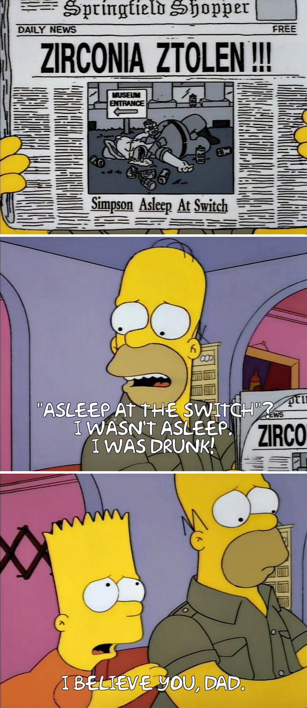 Homer Drunk Quotes CRIMINAL SIMPSONS: "I Didn't Leak War Plans. I Was