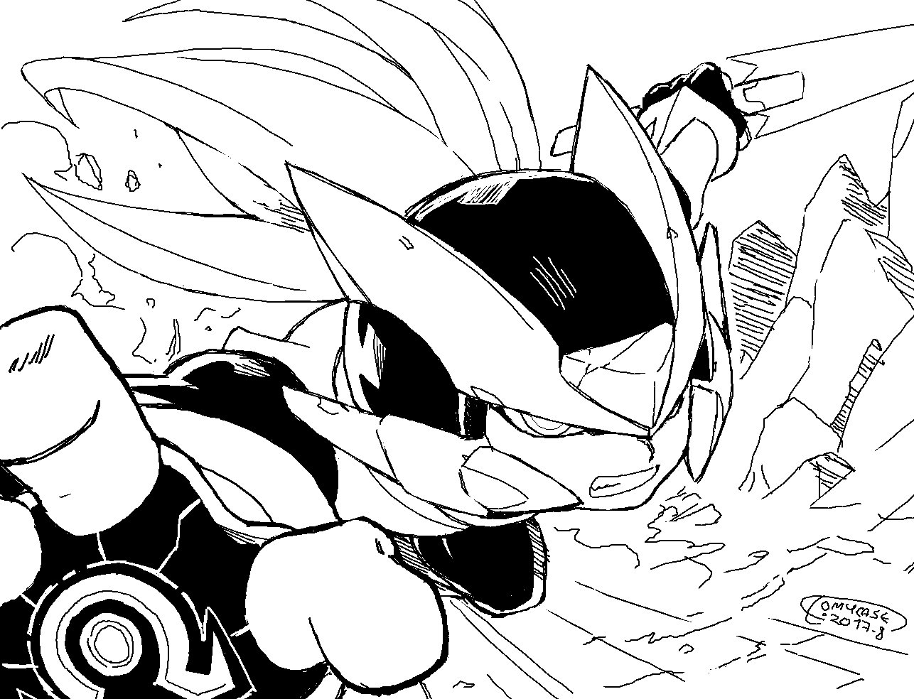 Zero From Megaman Coloring Pages