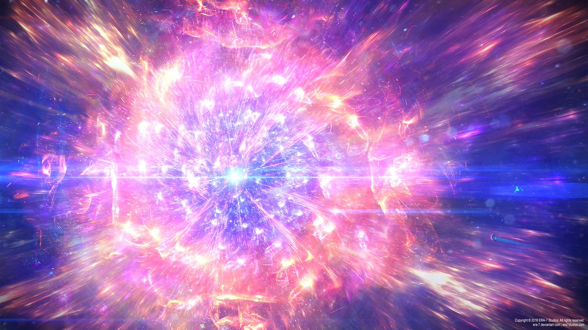 Pink Supernova In Space