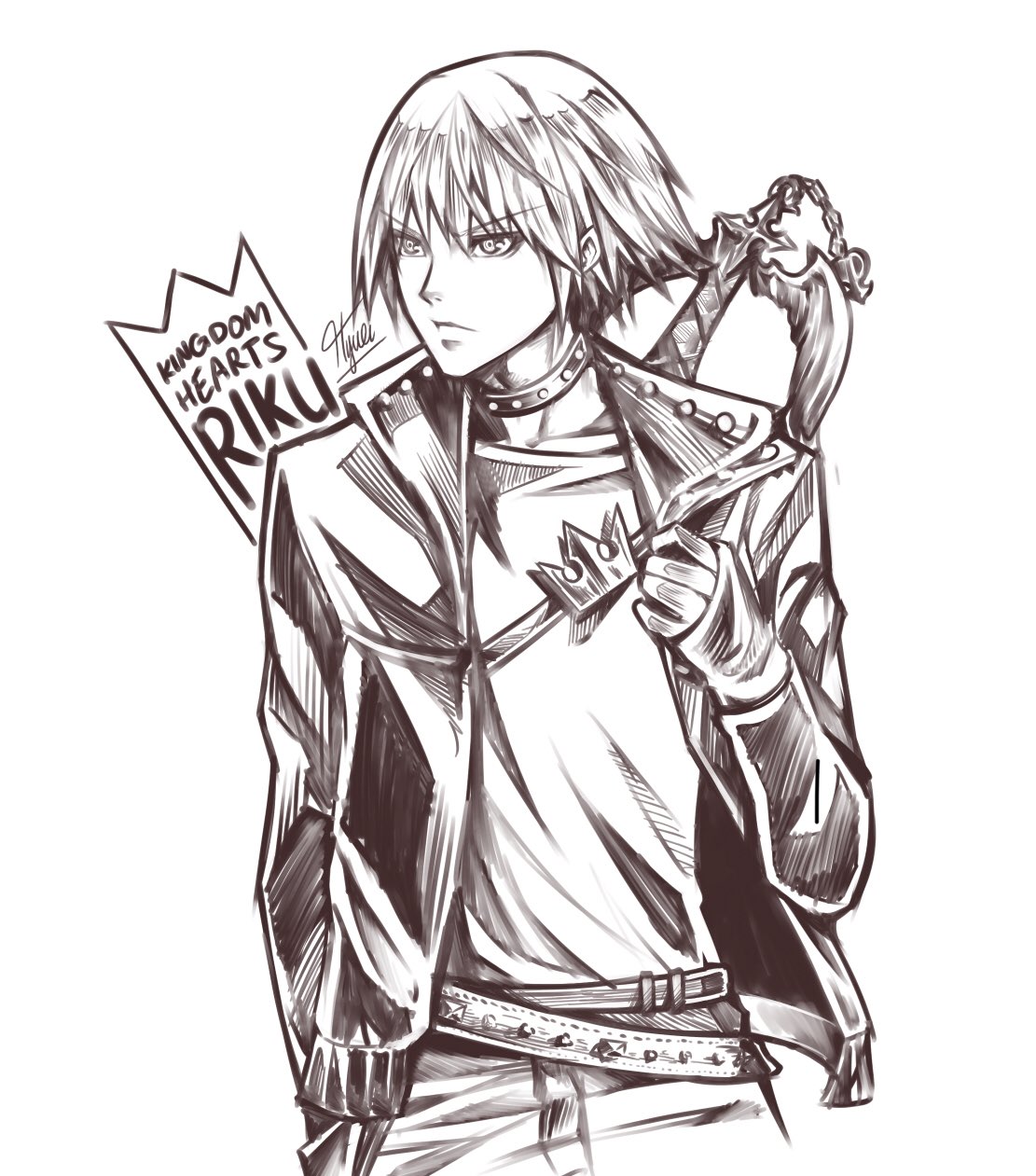 Kingdom Hearts Coloring Pages Riku