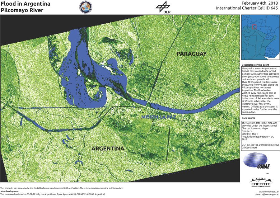 Pilcomayo River Map
