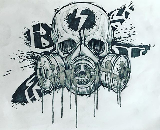 Biohazard Gas Mask Tattoos