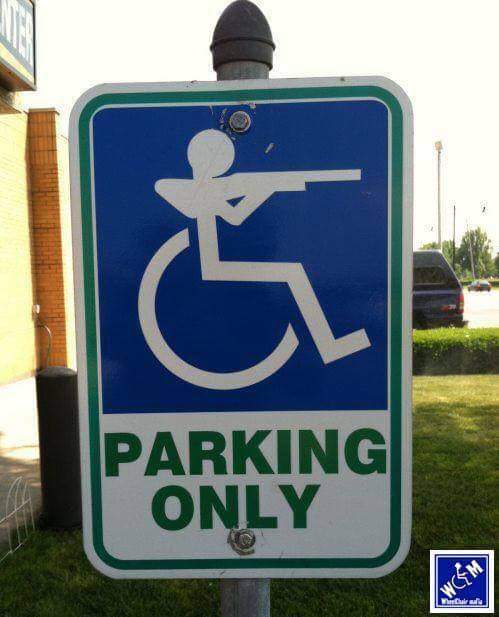 Funny Handicap Parking Sign