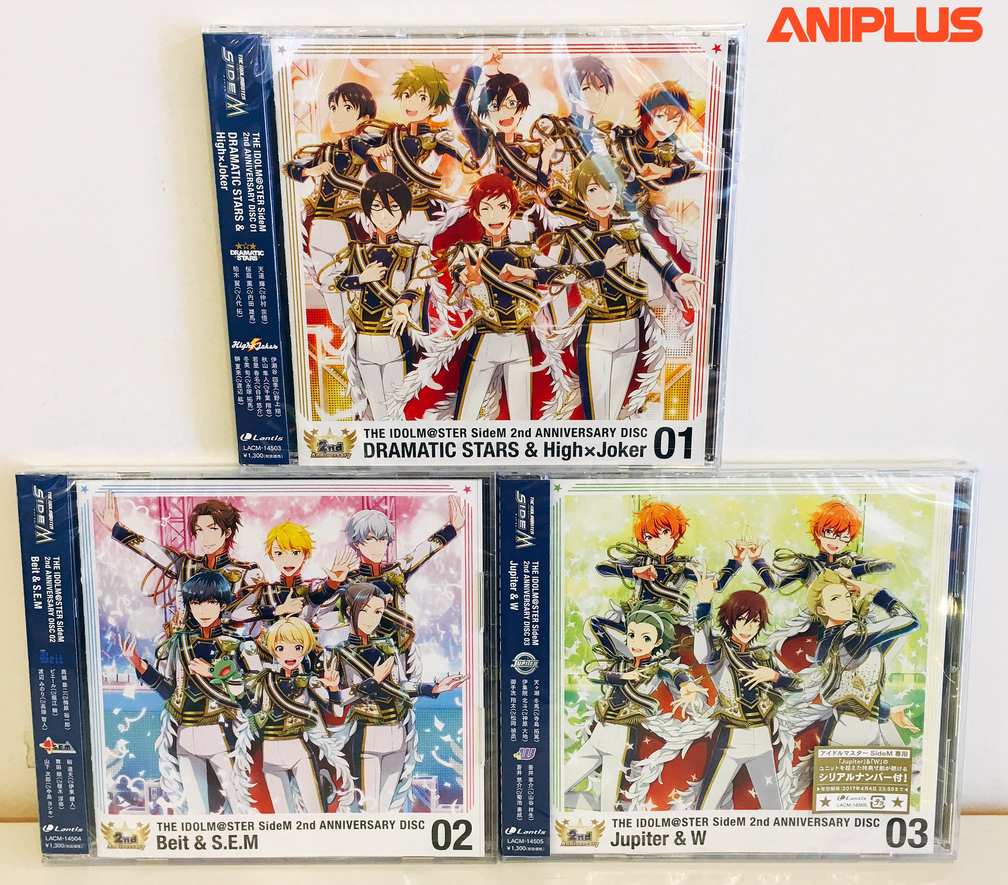 애니플러스샵 on Twitter: "아이돌마스터 SideM 2nd ANNIVERSARY DISC 01 DRAMATIC STARS & High x Joker 앨범, 02 ...