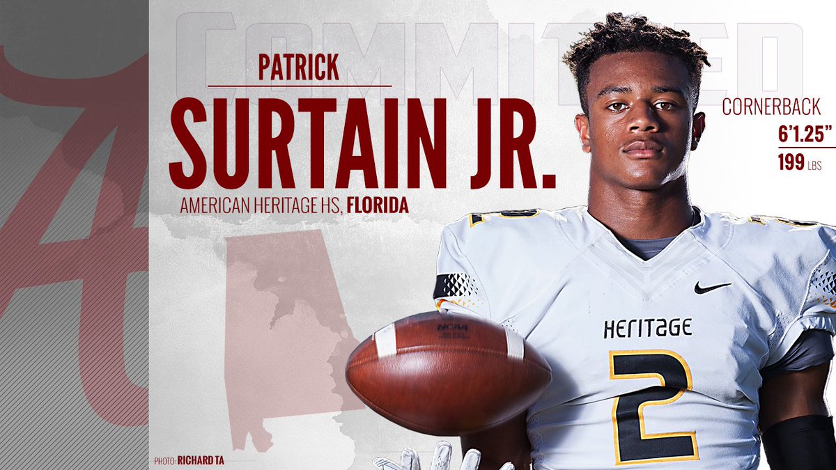 Nation's no. 1 cb patrick surtain jr. commits to national champion ...