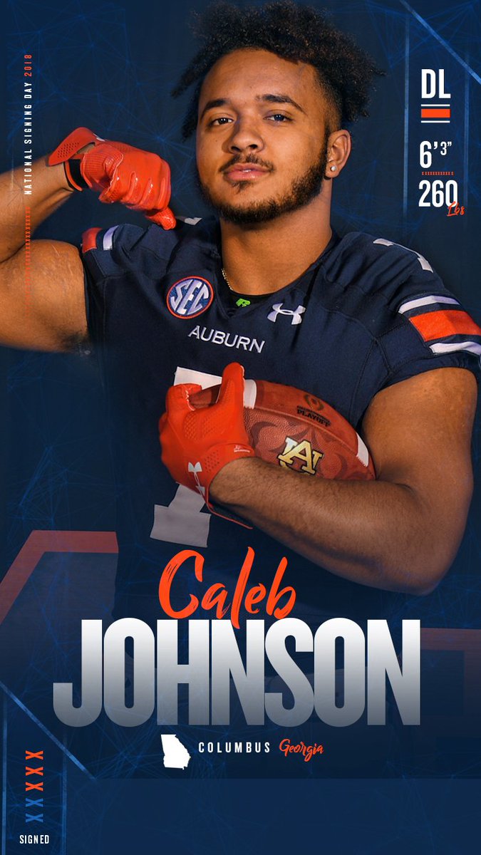 2018 3* DE Caleb Johnson signs with Auburn : r/CFB