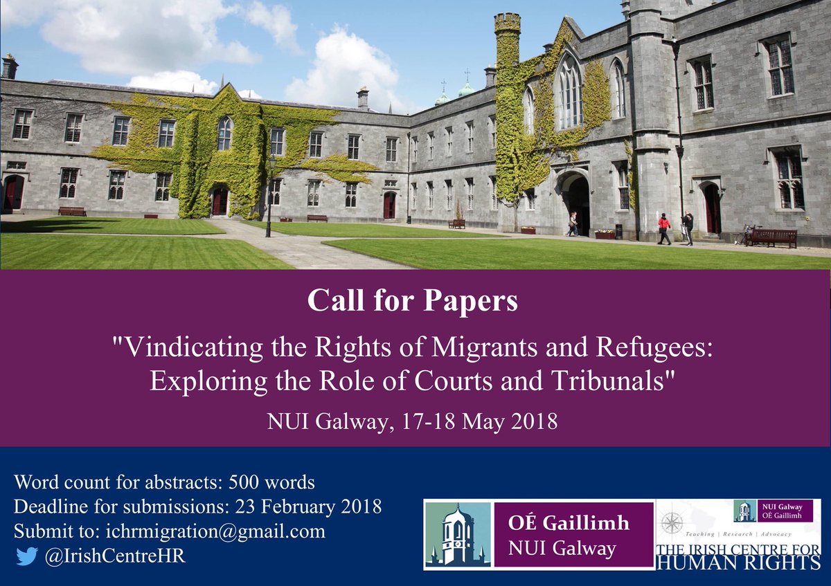 Irish Centre For Human Rights On Twitter Last Days To Submit Paper