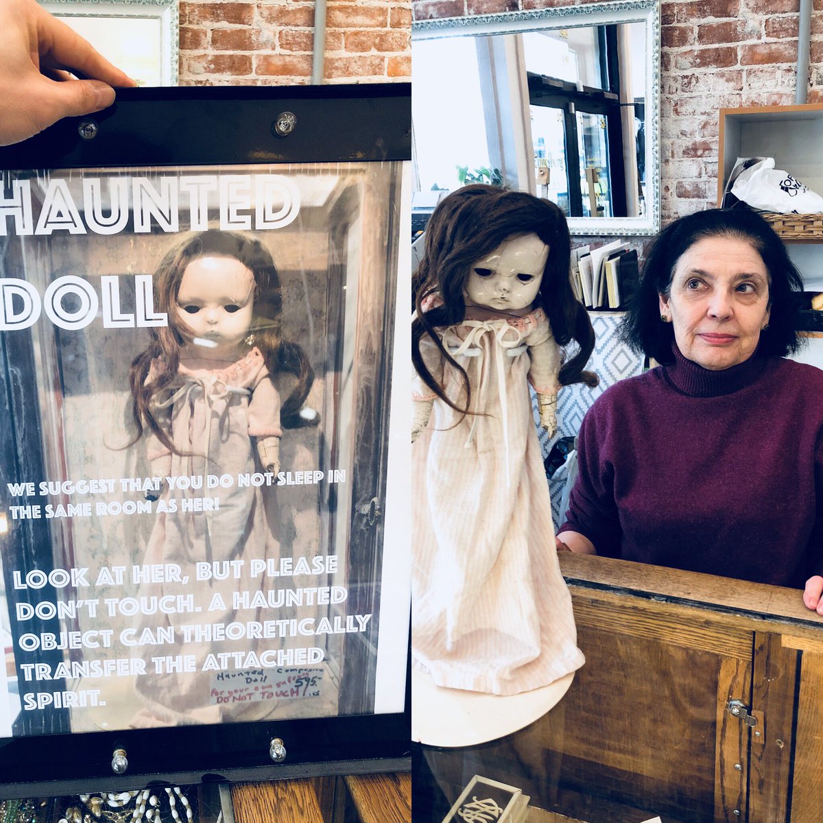 Went and visited the very notorious 1800’s “Lilly” the Haunted Doll in ...