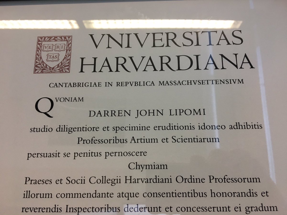 Harvard Diploma Latin