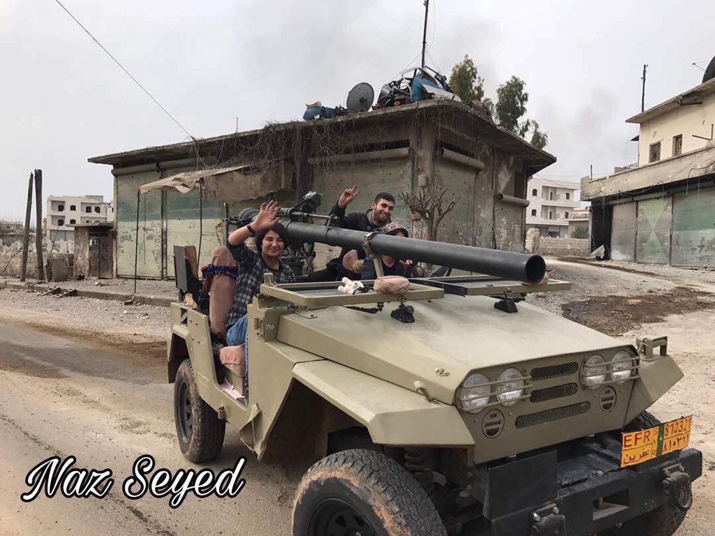 Meanwhile, the YPG SDF/ in Afrin has also taken to showing off their ...