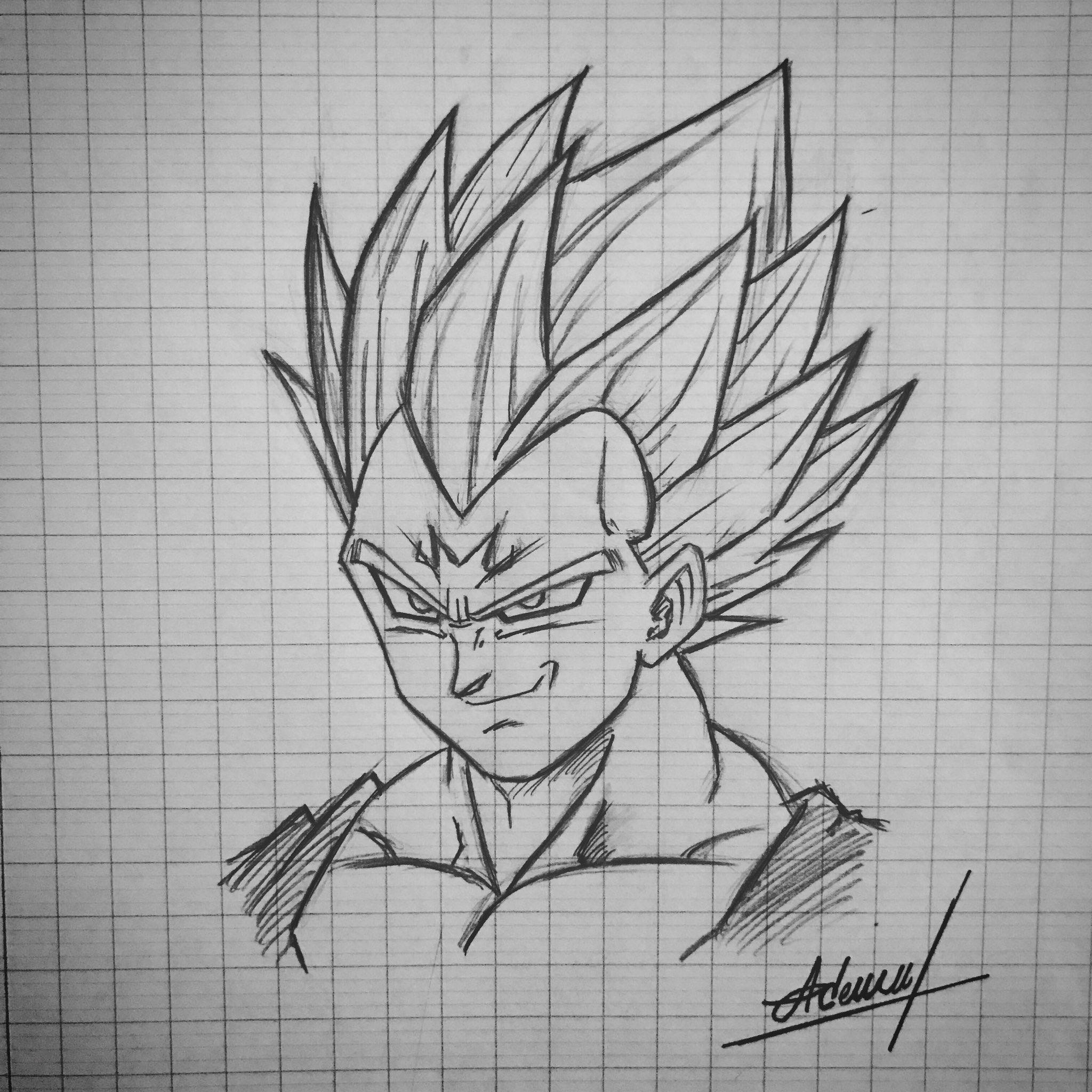 Dragon Ball Z Majin Vegeta Drawing