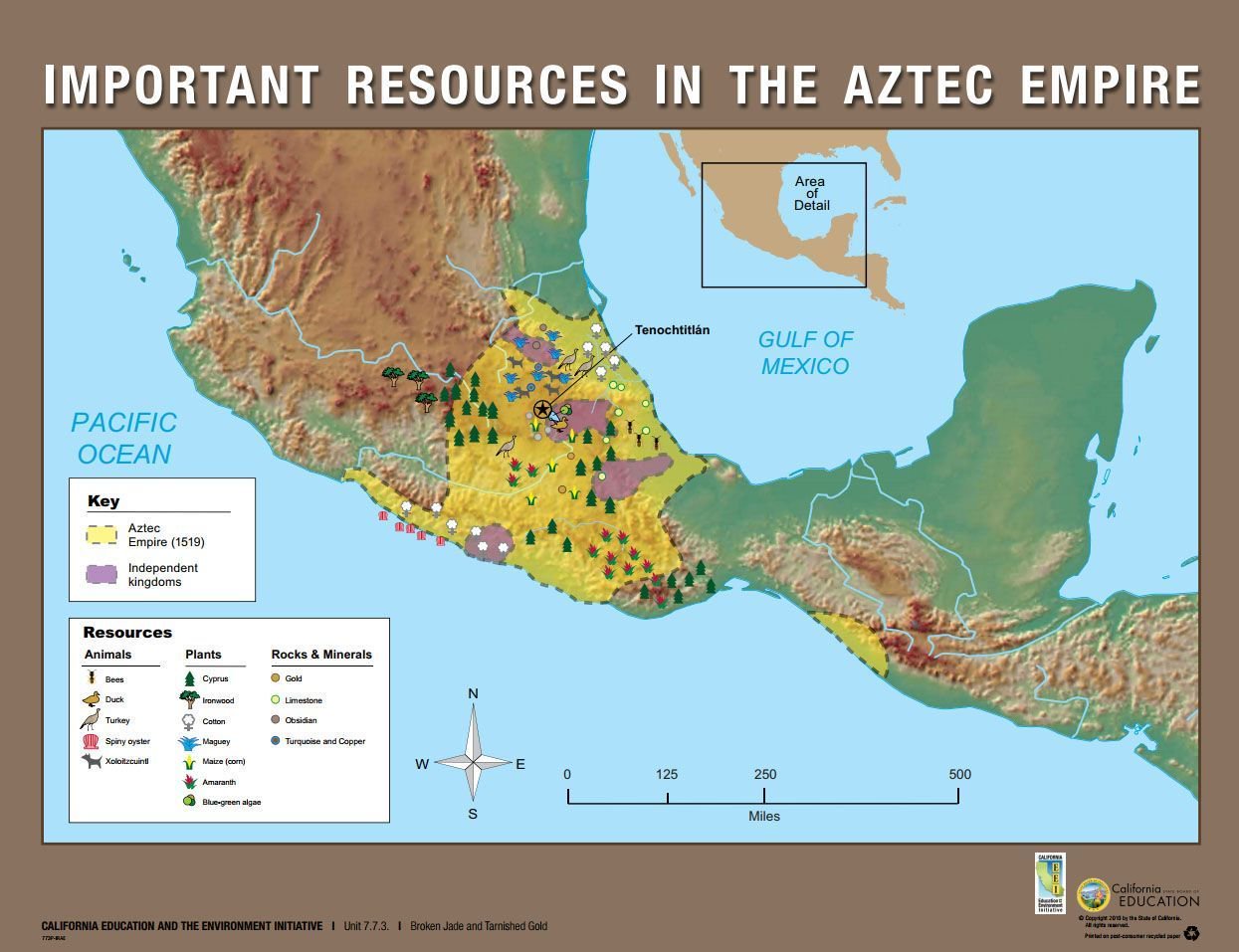 Aztec Empire On World Map