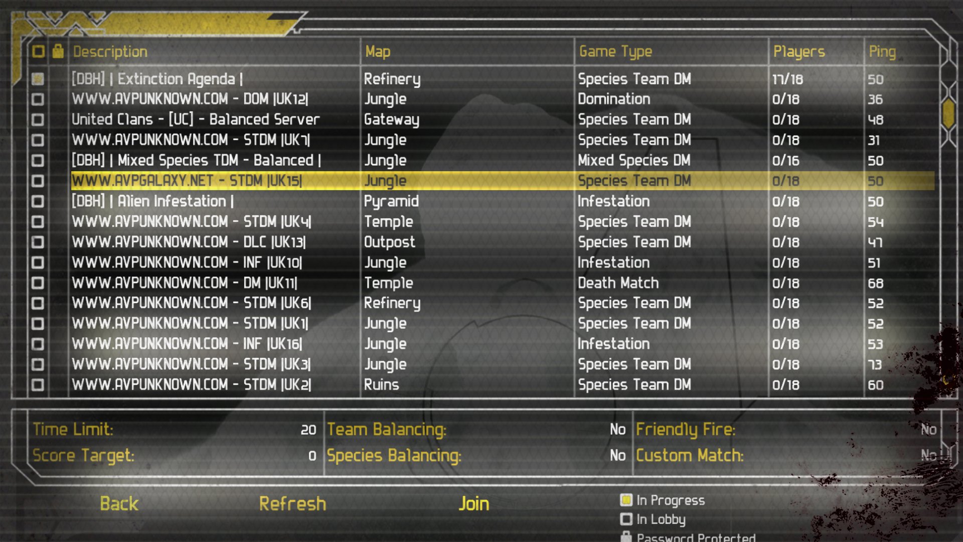 Alien vs. Predator Galaxy Dedicated Server (PC)