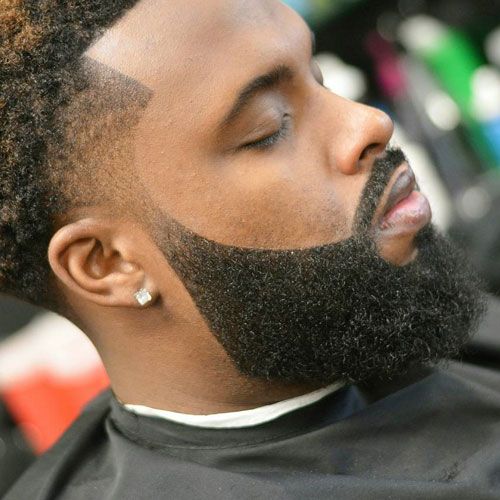 Full Beard Trimming Black Men