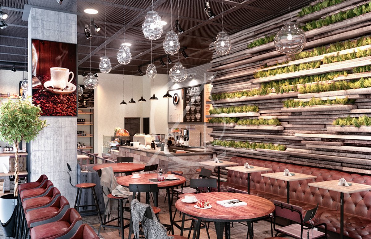 Rustic Coffee Shop Interior