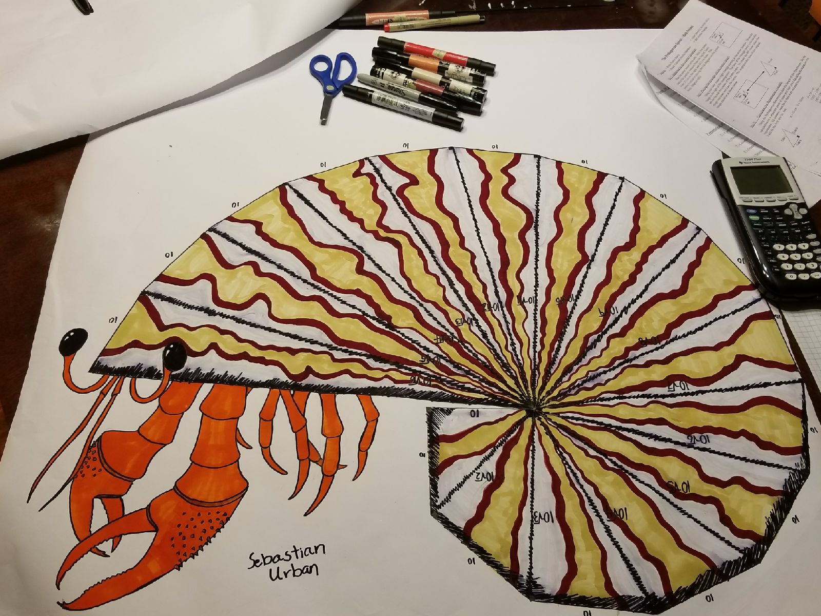 Pythagorean Snail Project M's Pythagorean Spiral | Experimental Mom