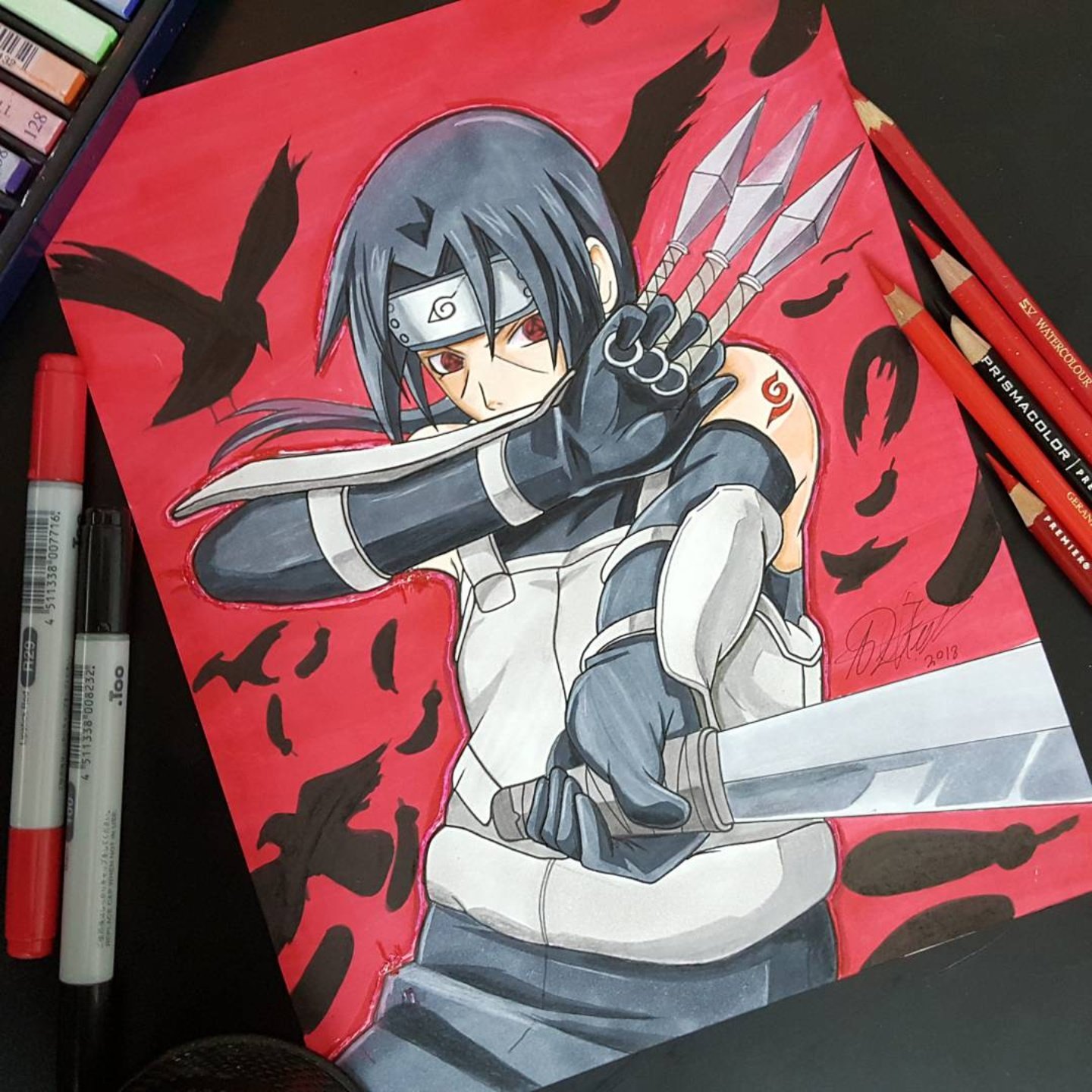 How To Draw Itachi Mangekyou Sharingan