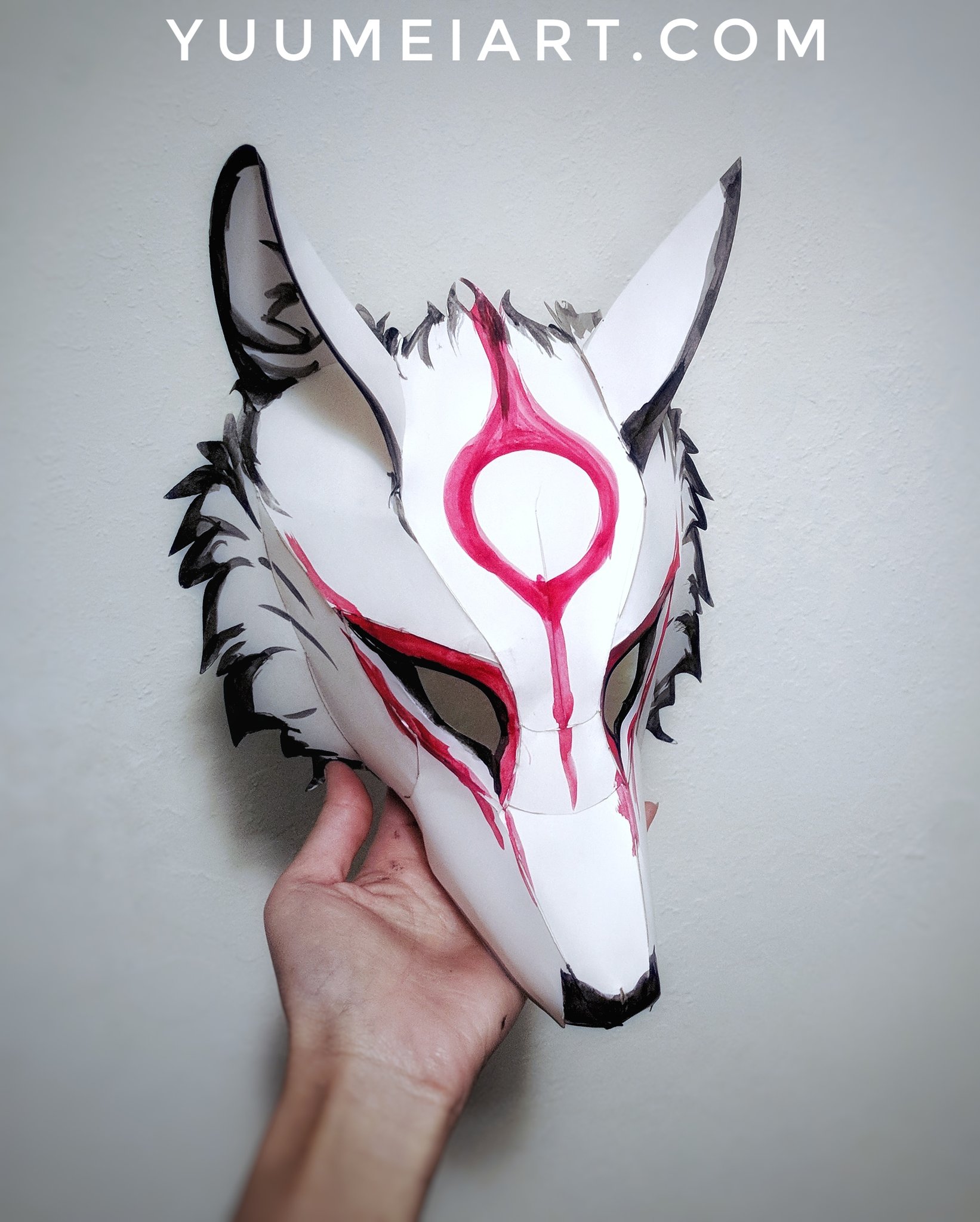 Okami Wolf Mask Okami Amaterasu Kitsune Mask By Merimask On DeviantArt