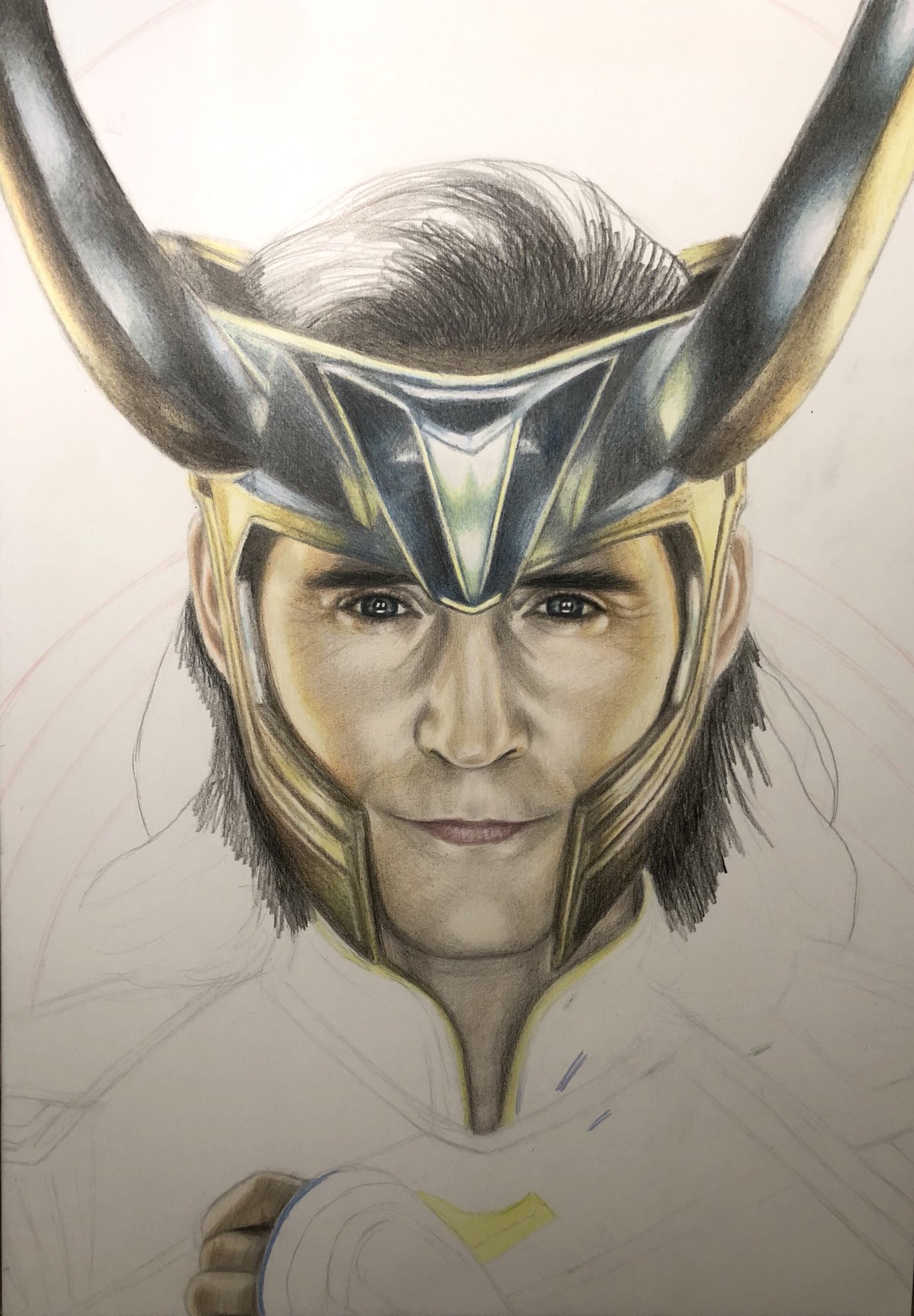 Tom Hiddleston Draws Loki