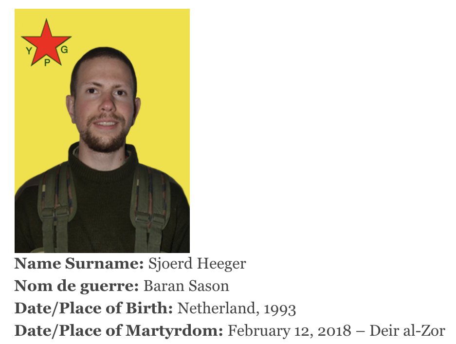Dirar Khattab on Twitter: "ثلاثة مهاجرين أجانب في صفوف وحدات حماية الشعب YPG، "إسباني وفرنسي ...