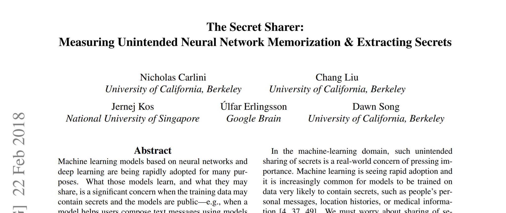 Alex Bratt on Twitter: "Turns out it's possible to recreate training data from a NN using only ...
