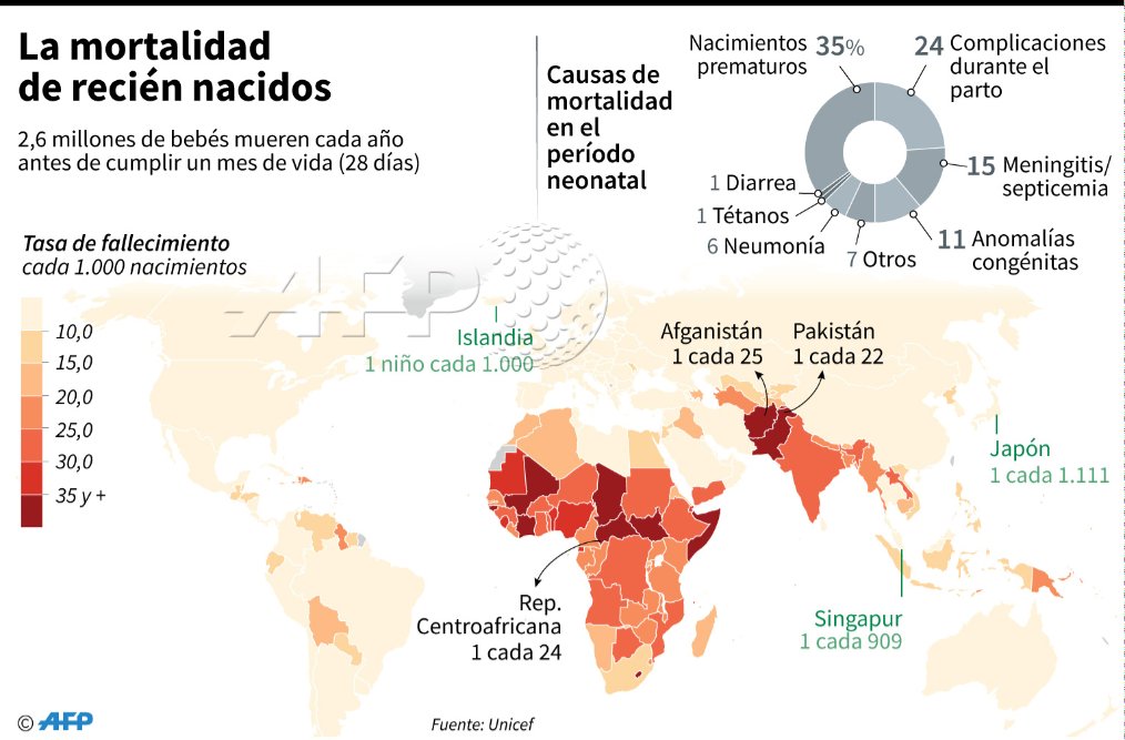 Infografía Tasas de mortalidad neonatal y principales causas, según ...