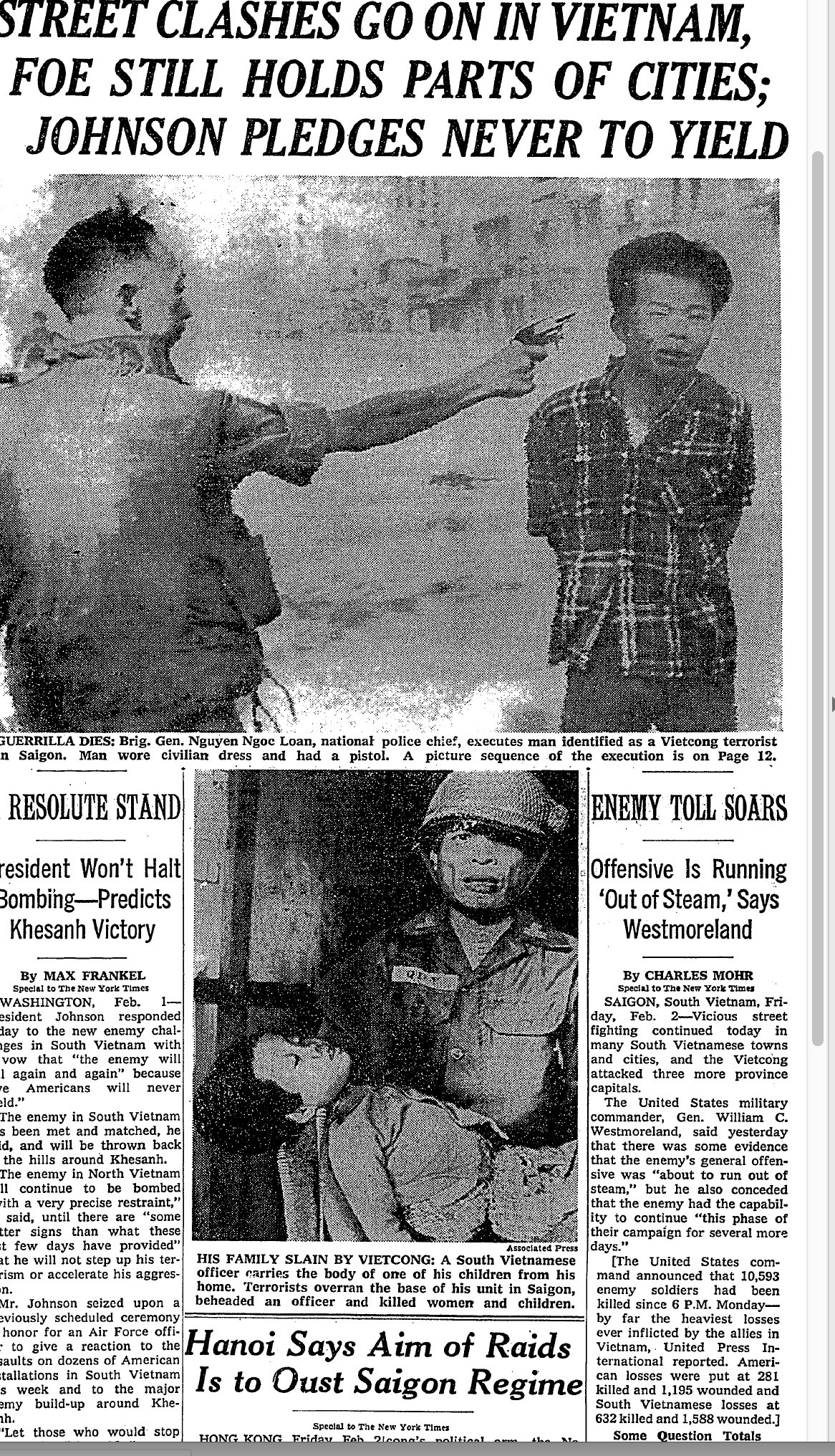 𝔸𝕞𝕚𝕥𝕪 𝕊𝕙𝕝𝕒𝕖𝕤 on Twitter: "Famous 2/1968 Saigon execution photo sticks in our memory. NYTimes ...